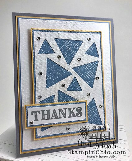 Triangles Thank You Card - The Stampin' Schach