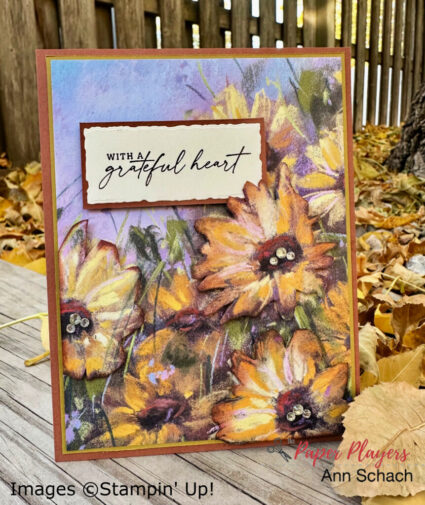 With A Grateful Heart - Field Of Fall Flowers - The Stampin' Schach